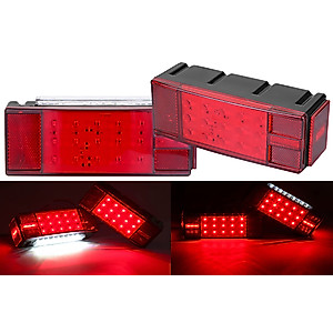 VINAUO Boat Trailer Lights, IP68 LED Trailer Light Kit with Trailer Wiring Harness Kit, 2 Amber Trailer Lights for Camper Truck RV Boat Snowmobile Over 80" Inches