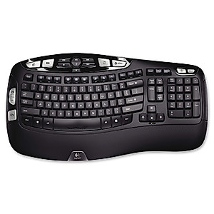 Logitech MX Vertical Wireless Mouse, K350 Wireless Wave Keyboard - Graphite & Black, 4000 DPI, 10m Range, 4 Month Battery, Ergonomic, Rechargeable, Ambidextrous, Windows & MacOS Compatible