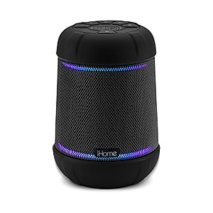 iHome iBT158 Smart Bluetooth Speaker - With Alexa Built-In and Color Changing LED Lights - Perfect Portable Audio Device for Parties, Outdoors, and Other Events