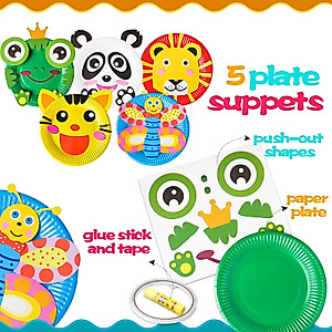 BainGesk Arts and Crafts for Kids Ages 3, 4, 5, 6, 7, 8 Years Old, 20 Projects Art Activities Toddler Craft Box, Organized Art Supplies for Boys & Girls, Fun Paper Craft Kit for Preschool