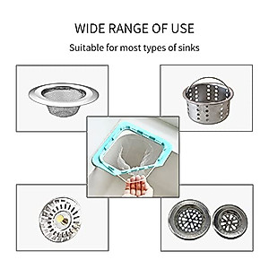 pekox Sink Strainer Bag，200 PCS Disposable Kitchen Sink Trash Mesh Bag, Large Size Rv Wash Basin Garbage Bags of Sink Basket Strainer