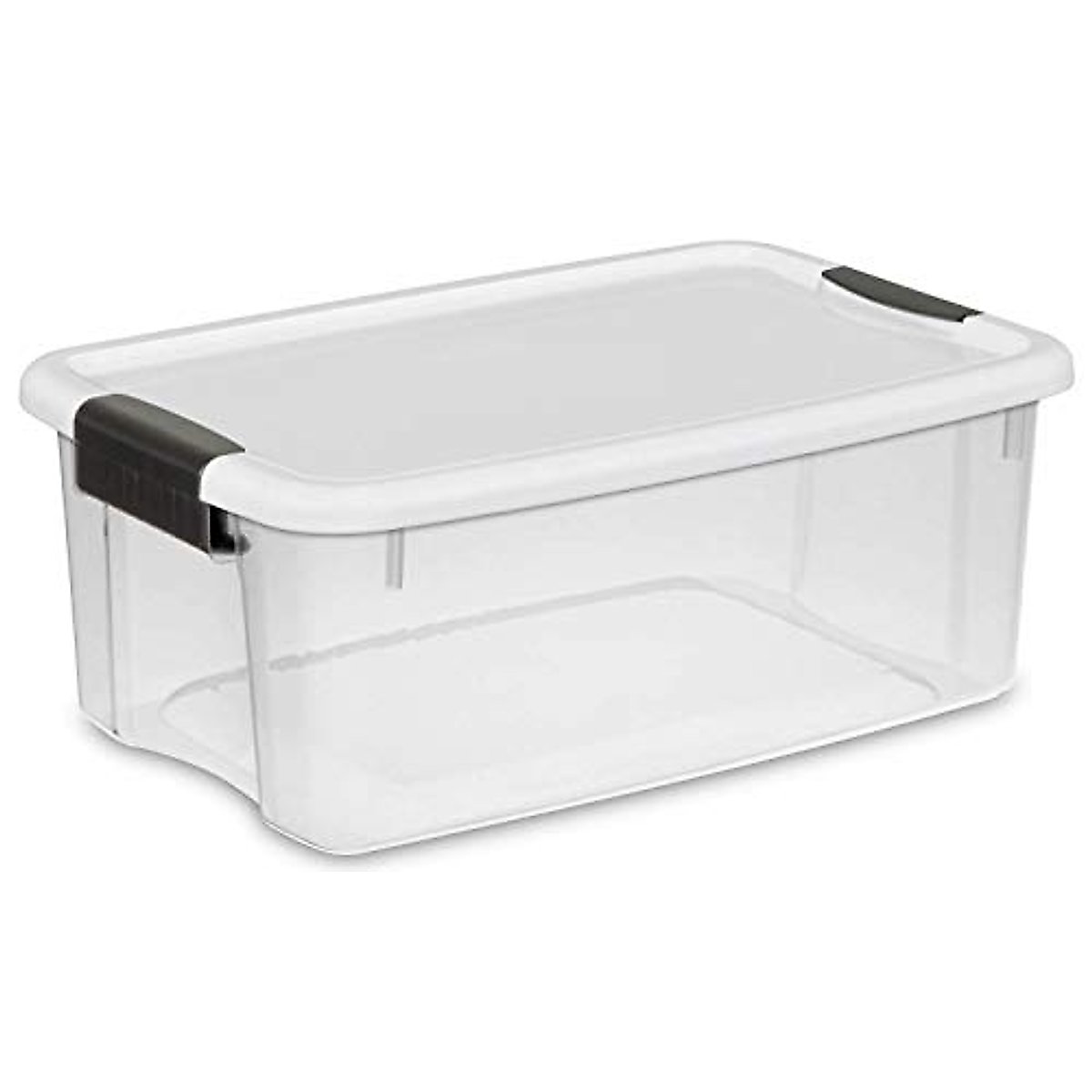 Sterilite 30 Quart (6 Pack) & 18 Quart (6 Pack) Clear Plastic Stackable Storage Container Bin Box Tote with White Latching Lid Organizing Solution