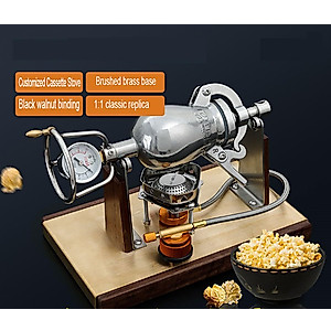 SchAan chinese popcorn maker high pressure popcorn makerTraditional Old-Fashioned Popcorn Machine, Mini Hand Popcorn Machine, Stainless Steel Popcorn Machine