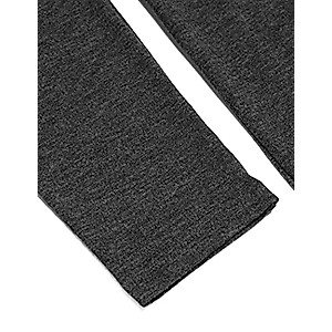 COOFANDY Men's Long Hooded Cardigan Ruffle Shawl Collar Open Front Lightweight Drape Cape Overcoat with Pockets Dark Grey