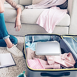 Beautrayn Makeup Mirror with Light, Touch Screen Vanity with 3X Mirror, USB Rechargeable 3 Color Lighting Modes, Adjustable Metal Stand 90° Rotation, Hanging Bathroom for Shower, Travel