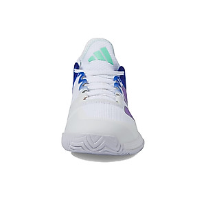 adidas Women's Adizero Ubersonic 4 Sneaker, Solar Red/Silver Metallic/Lucid Blue (LanzaT), 6.5