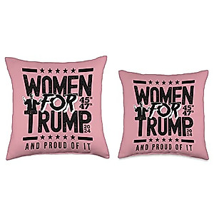 Women For Trump shirt Women for Trump Throw Pillow, 18x18, Multicolor