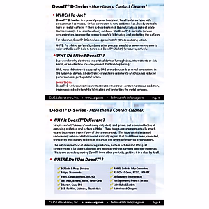 DeoxIT D5S-6 Spray, More Than A Contact Cleaner, 142g, Low-Med-High Valve, Pack of 1