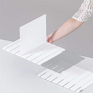 RHBLME Adjustable Shelf Dividers, Plastic Handbag and Purse Organizer, Spacing and Detachable Handbag Organizers for Closets, Space Saving Closet Storage System