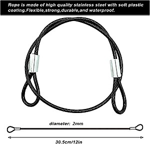 20 Pack Safety Stainless Steel Tethers,2 Color Coated Security Tether Lanyard Kit Cable Wire Compatible with Gopro Hero All Editions,Action Camera Series Devices and Other Applicable Equipment