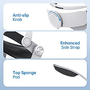 Elite Strap for Oculus 2 Accessories, Adjustable and Lightweight Head Strap for Enhanced Support & Balance Weight in VR