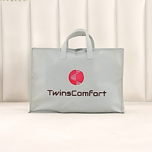 TwinsComfort Full Pregnancy Pillow with 2 Pockets - Maternity Body Pillow for Sleeping, Nursing, Leg, Arm, Back & Belly Support - Breastfeeding Pillow with Extra Pillow, Removable & Washable Cover