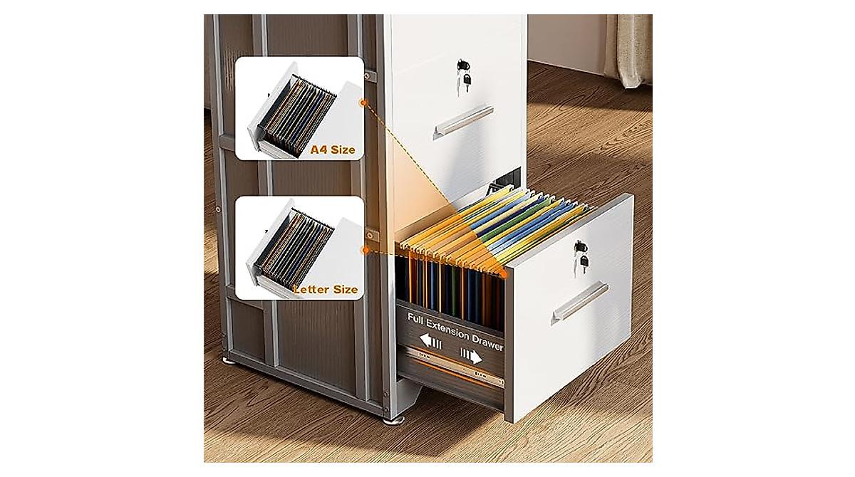 AODK Fully Assembled Filing Cabinet for Home Office