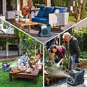 Lasko Misto Outdoor Misting Blower Fan, Ideal for Sports, Camping, Decks & Patios, 3 Speeds, 15", Blue, 7054