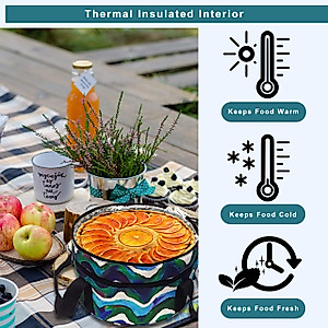 Pie Carrier, Round Casserole Carrier, Insulated Casserole Carrier, Casserole Carrier for Hot or Cold Food