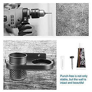 Cabilock 3pcs Wall Straightener Storage Mounted Hanging Brushes Basket Supplies Care Space Bathroom Iron Organizer Flat Mount Dryer Hair Cosmetic Bracket Blow Rack Curling Aluminum Holder