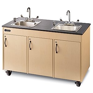 Ozark River Lil Delux Child Height Double Basin Self Contained Portable Hot Water Handwashing Sink NSF Certified