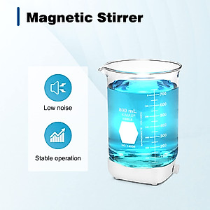 Magnetic Stirrer, Magnetic Stirrer Hot Plate Silent Portable Liquid Magnetic Mixer with Stir Head USB Cable Stir Plate for Home Experiments School Projects Lab Research