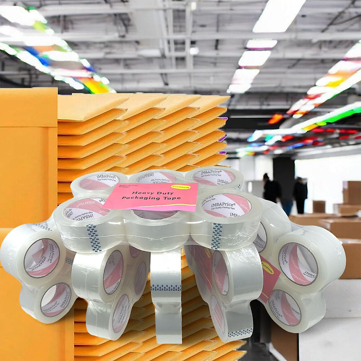 iMBAPrice Sealing Tape - 1 Box of Premium (36 Roll of 110 Yards) 36x330 Feet Long 2" Wide Ultra Clear Shipping Packaging Tape