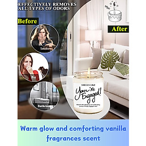 Engagement Gifts Candle, Engagement Gifts for Couple, Vanilla Natural Soy Wax Candle, Wedding Gifts, Fiancee Gift for Women, Future Mrs and Bride to Be