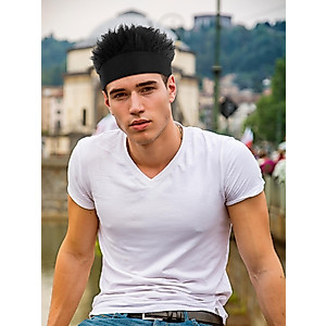 3 Pcs Men's Novelty Hair Hats Spiked Funny Golf Visors Adjustable Wig Visor Hat Wig Peaked Baseball Hat for Men Women Gifts (Solid Color)