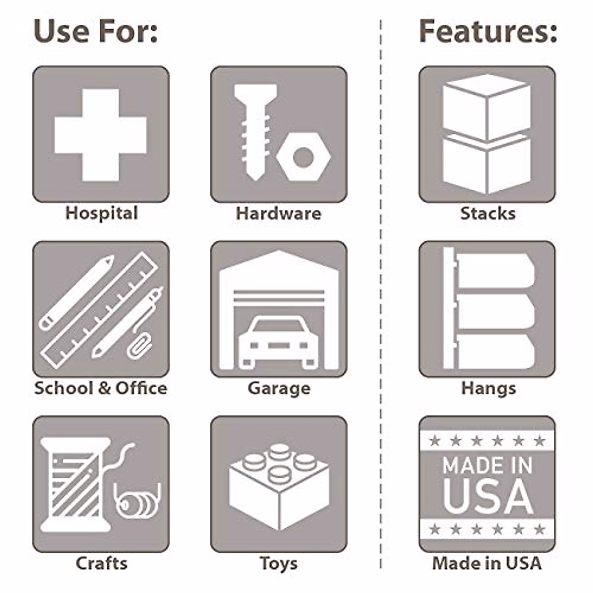 Akro-Mils 30224 AkroBins Plastic Hanging Stackable Storage Organizer Bin, 11-Inch x 4-Inch x 4-Inch, Yellow, 12-Pack