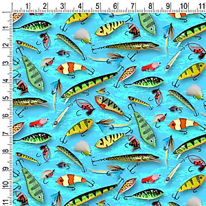 GRAPHICS & MORE Fishing Flies Lures Fish Pattern Gift Wrap Wrapping Paper Rolls