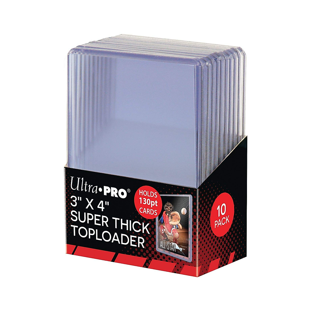 Ultra Pro 82327 3 x 4 inch Toploaders Super Thick (10 Count), Cream, 130pt