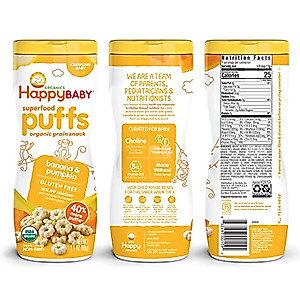 Happy Baby Banana Puffs, Finger Food, Organic, 2.1 oz
