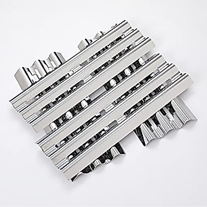 YIHAM KS775 Heat Shield Sear Plate Replacement Parts for Napoleon Legend LEX 485 605 730 Mirage Lifestyle Gas Grills, Stainless Steel Heat Plate Tent Flame Tamer Burner Cover 16 1/2 x 6 inch, Set of 4