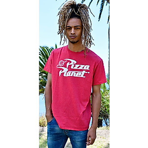 Toy Story Pizza Planet Delivery Adult T-Shirt (Medium, Heather Red)