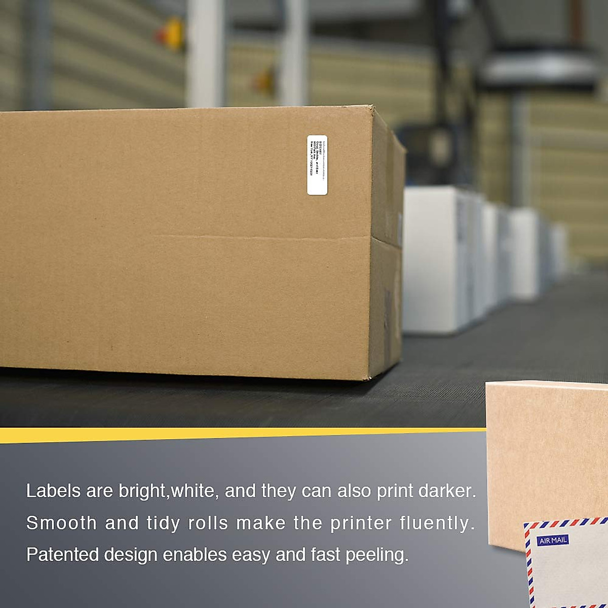 BETCKEY - 1.5" x 0.5" (38 mm x 13 mm) File Folder & Address Labels Compatible with Zebra & Rollo Label Printer,Premium Adhesive & Perforated [10 Rolls, 23500 Labels]