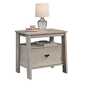 Sauder Trestle Engineered Wood Night Stand in Chalked Chestnut Finish