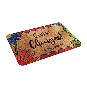 Bathroom Doormat Como Chingas! Pero pasale - Funny Spanish Doormat，Doormat Kitchen Door Mat Bedroom Carpet Porch Rugs 16 * 24in