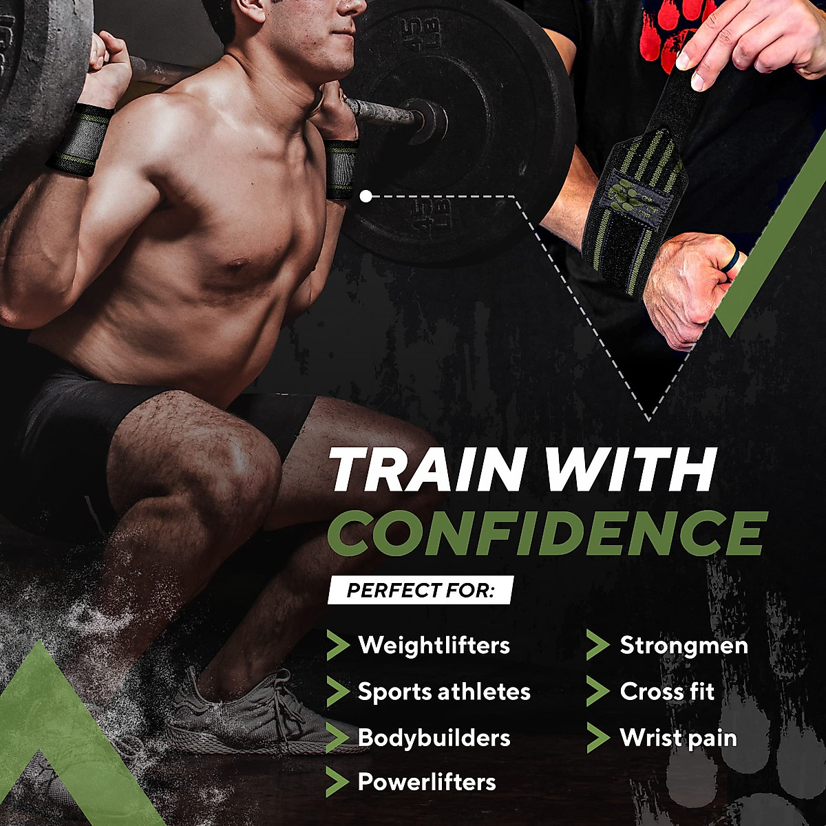 MANIMAL Wrist Wraps for Weightlifting - Professional Wrist Straps for Men and Women - Strength Training, Bodybuilding, Powerlifting, Cross Fit - Eliminate Wrist Pain with Durable Support (Since 2010)