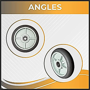 HaulPro Hand Truck Wheels -Set of 2- Flat-Free Dolly Wheels Replacement - Heavy Duty 8 x 2 inch Rubber Dolly Tires - 350 lb. Capacity - Semi-Precision Bearings - Ideal for Hand Truck, Utility Cart