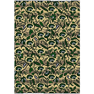 Generic Polyester African Wax Prints Fabrics/Cotton Blend African Wax Print - Green, Ivory-Cream,White,Dark-Blue,Black - Sell by 6 Yards-for Men and Women- for Dresses and Shirt