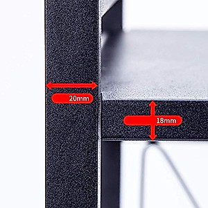 JF-XUAN Kitchen Shelf Kitchen shelf Stainless Steel Kitchen Racks Retractable Microwave Oven Racks Spice Racks 3Layer Storage Rack