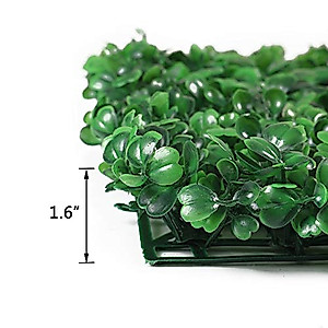 Boshen Pack of 10 PCS 10" x 10" Artificial Grass Green Wall Backdrop Panels 6.89 SQ Ft UV Protected Thickened Faux Boxwood Privacy Hedge Panels Decoration for Party Wedding Backyard Indoor Outdoor