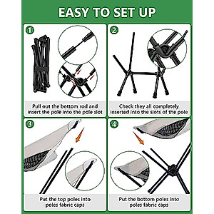 logard 2 Pack Lightweight Portable Camping Chair,Folding Outdoor Chair High Load Capacity,Sturdy Folding Chair for Hiking,Beach,Fishing,Festival, Hiking, Backpacking