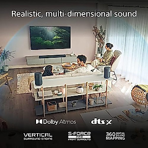 Sony HT-A3000 3.1ch Dolby Atmos Soundbar Surround Sound Home Theater with DTS:X and 360 Spatial Sound Mapping, works with Google Assistant