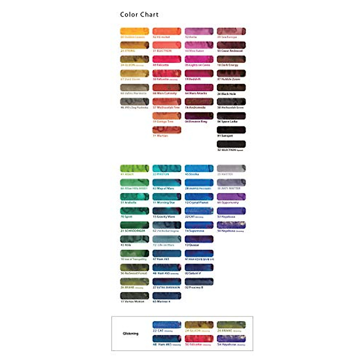 Colorverse Ink - The Mini Collection - 3 Pack - 5ml Fountain Pen Ink Bundle - #14 Supernova, 13 Quasar & #61 KSLV-II