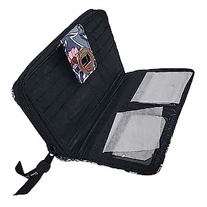 Vera Bradley Women's Cotton Turnlock With RFID Protection Wallet (Ornate Blooms, One Size)