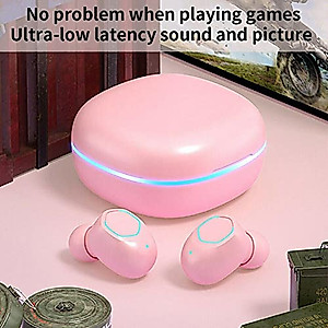 WUBO M13 Mini Wireless Earbuds Bluetooth 5.2 in Ear Headphones Smallest Invisible Built-in Microphone Waterproof Stereo Earphones with Charging Case for Sport, Gaming and Running, Black