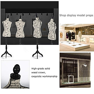 Dressform Mannequin Torso Dress Form 60-67 Inch Height Adjustable Female Model Display Mannequin Body High Density Foam with Wooden Tri-Pod Stand for Sewing Dressmakers Dress Jewelry Display