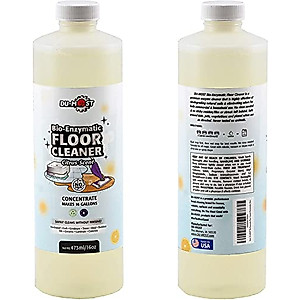 DU-MOST Enzymatic Floor Cleaner Concentrate (1 Oz Makes 1 Gal), No, Streak, No Rinsing, Kids & Pets Safe, Hard Surface Floors, Citrus Scent, 16 Fl Oz