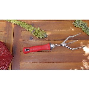 Garden Weasel Tiller – Till & Cultivate with Ease! – Features Dependable Aluminiron Construction, Non-Slip Comfort Grip, Two-Sided Prongs