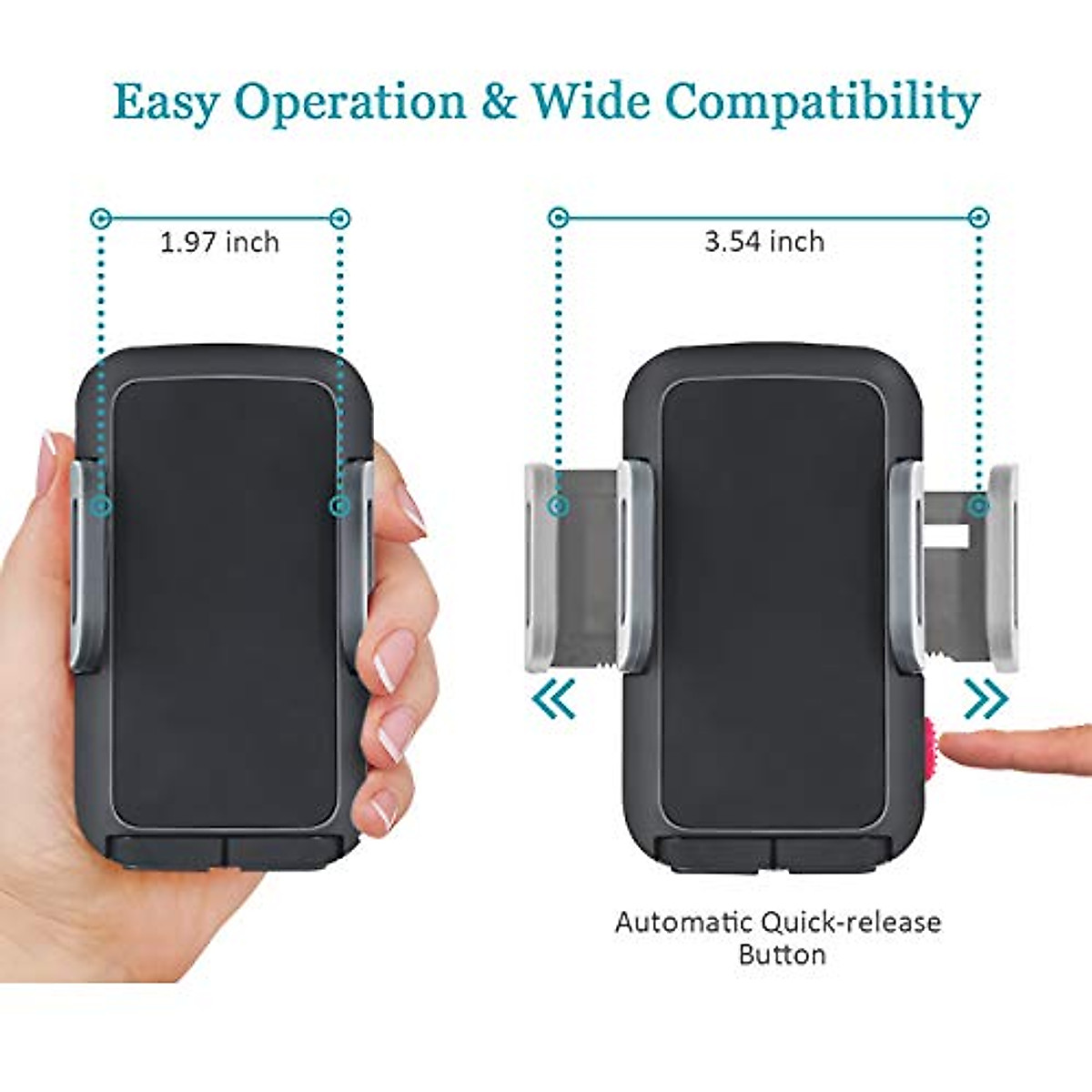 Newward Car Phone Mount, Universal Long Arm Windshield Handsfree Phone Holder for Car Compatible iPhone 14 Pro/13/12/11/Xs/XR/X/8 Plus, Galaxy S20/S10/S9/S9 /Note 10/S8, Huawei and More