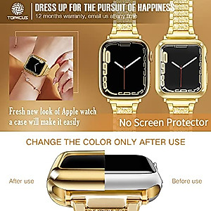 top4cus 40mm Cover Environmental Soft Flexible TPU Anti-Scratch Lightweight Protective 40mm Iwatch Case Compatible with Apple Watch Series 7 Series 6/SE/5/4 Series 3/2/1 - Gold