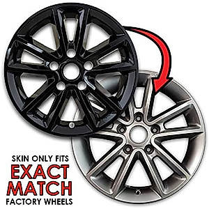 Upgrade Your Auto 17" 4pc Gloss Black Wheel Skins (Set of 4) for Dodge Journey 2014-2019